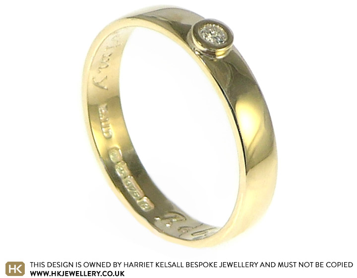 Tracy redesigned her wedding and engagement rings into one