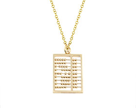 Joan's 9ct Yellow Gold Abacus Pendant