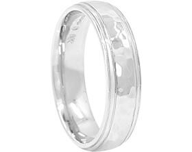 Stephen's Platinum and Hammered Finish Ring