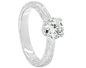 Fern Inspired 0.80ct Diamond Engagement Ring