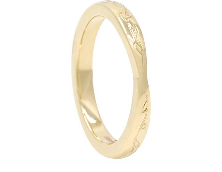Pinched Vine Inspired Wedding Ring