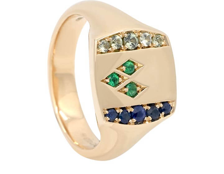 Colin's St Vincent Flag Inspired Signet Ring