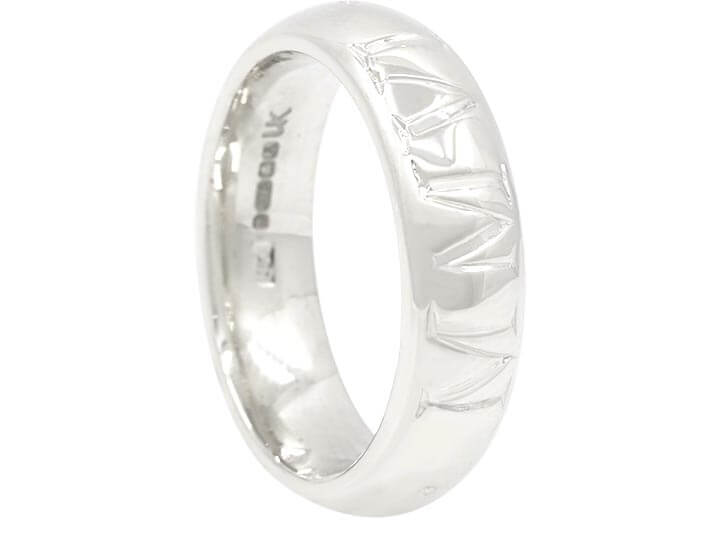 Nick's Wedding Band with Roman Numeral Engraving