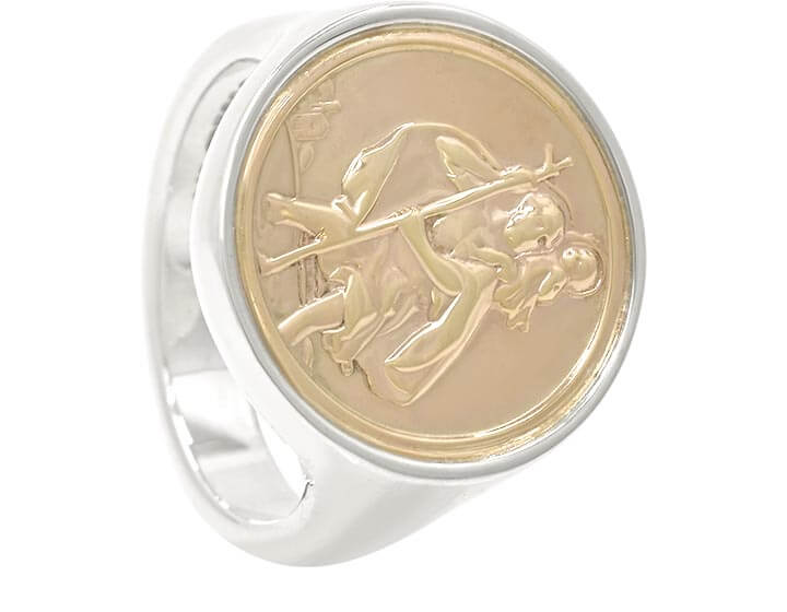 Tom's Silver and Yellow Gold Signet Ring
