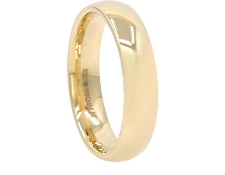 5mm Wide Facetted Wedding Ring